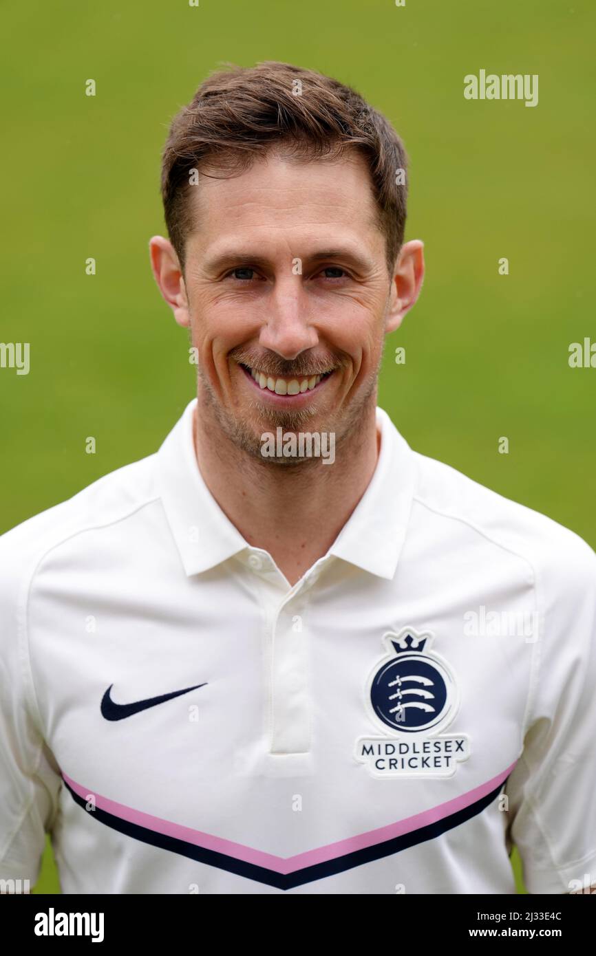 Middlesex's John Simpson during a photocall at Lord's, London. Picture ...