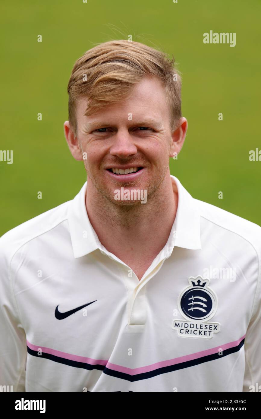 Middlesex's Sam Robson during a photocall at Lord's, London. Picture ...