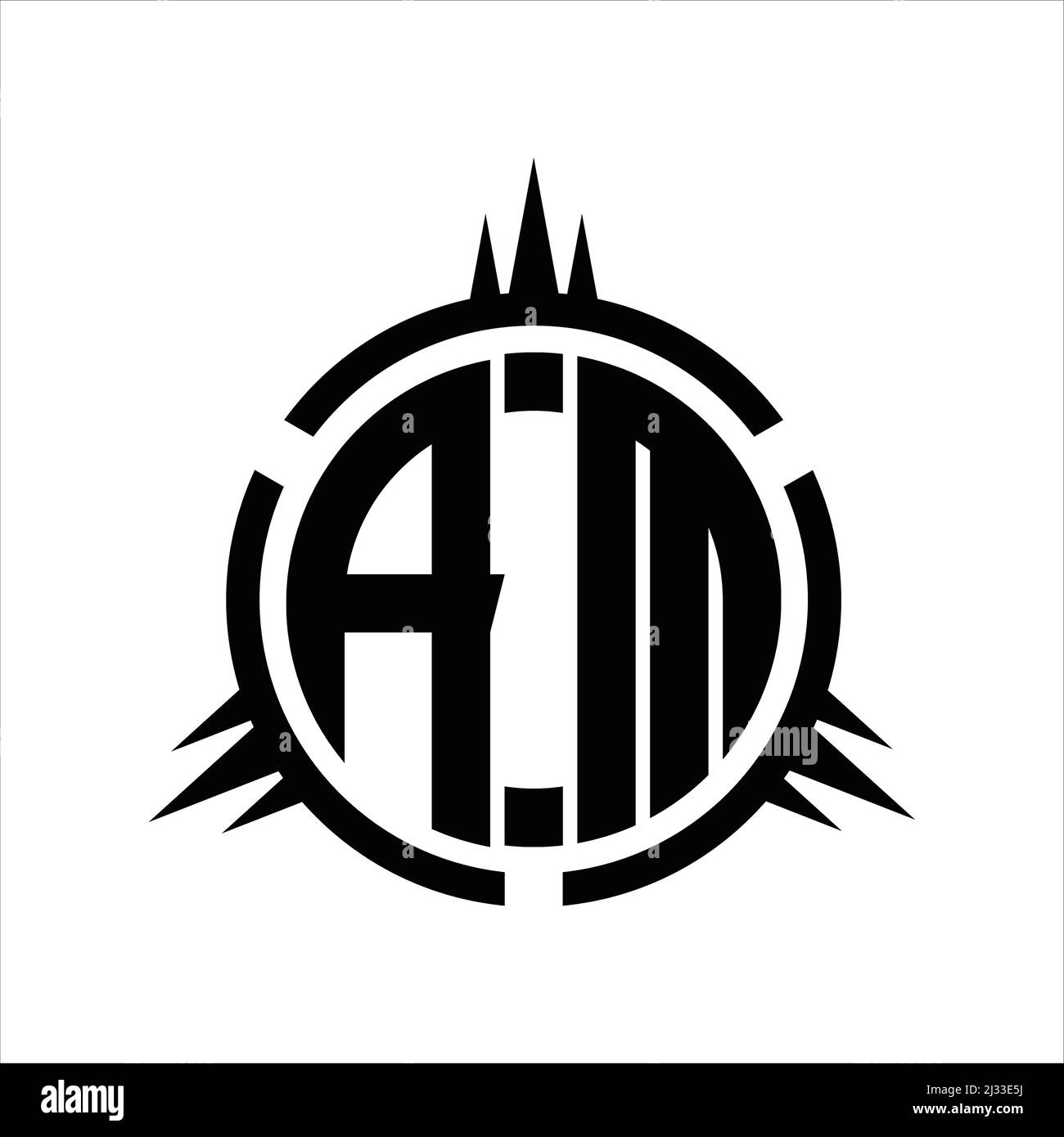 AM Logo monogram isolated on circle element design template Stock ...