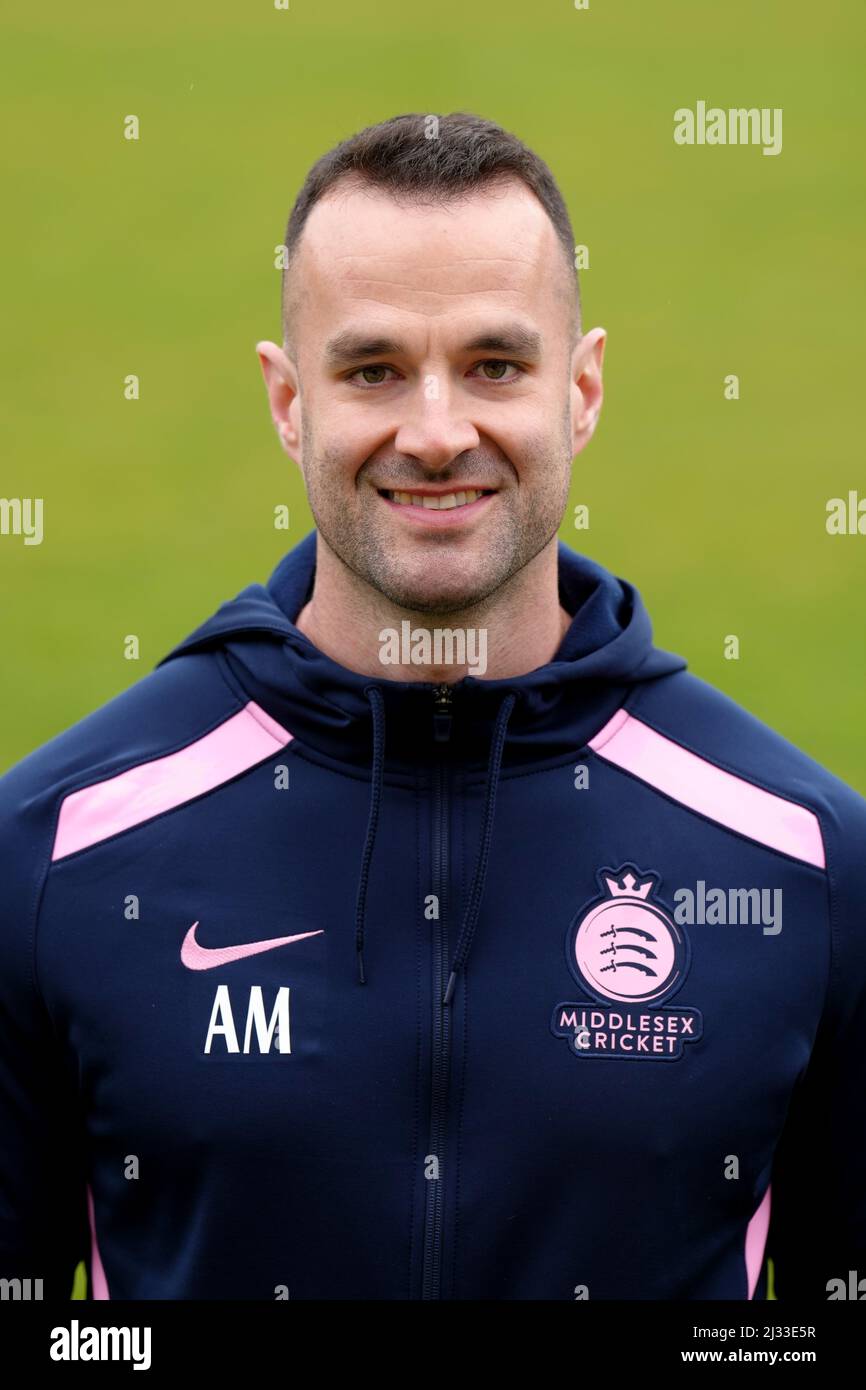 Middlesex's Andy Mitchell during a photocall at Lord's, London. Picture ...