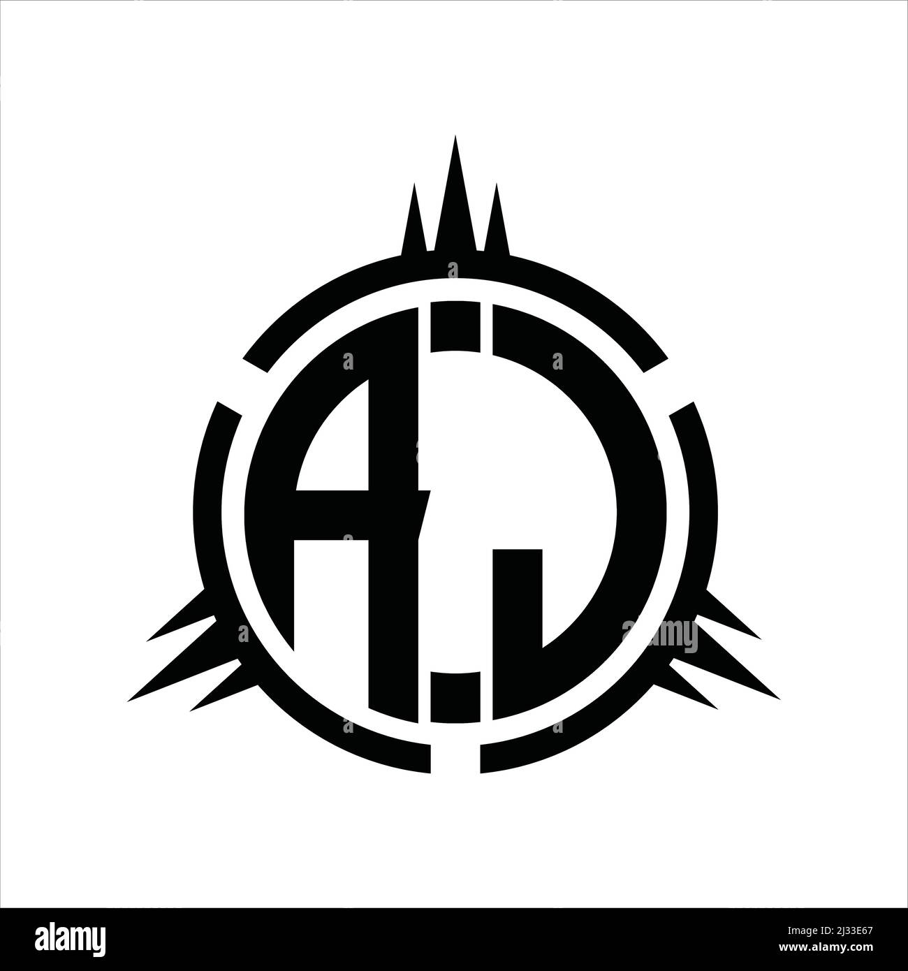 AL Logo monogram isolated on circle element design template Stock ...