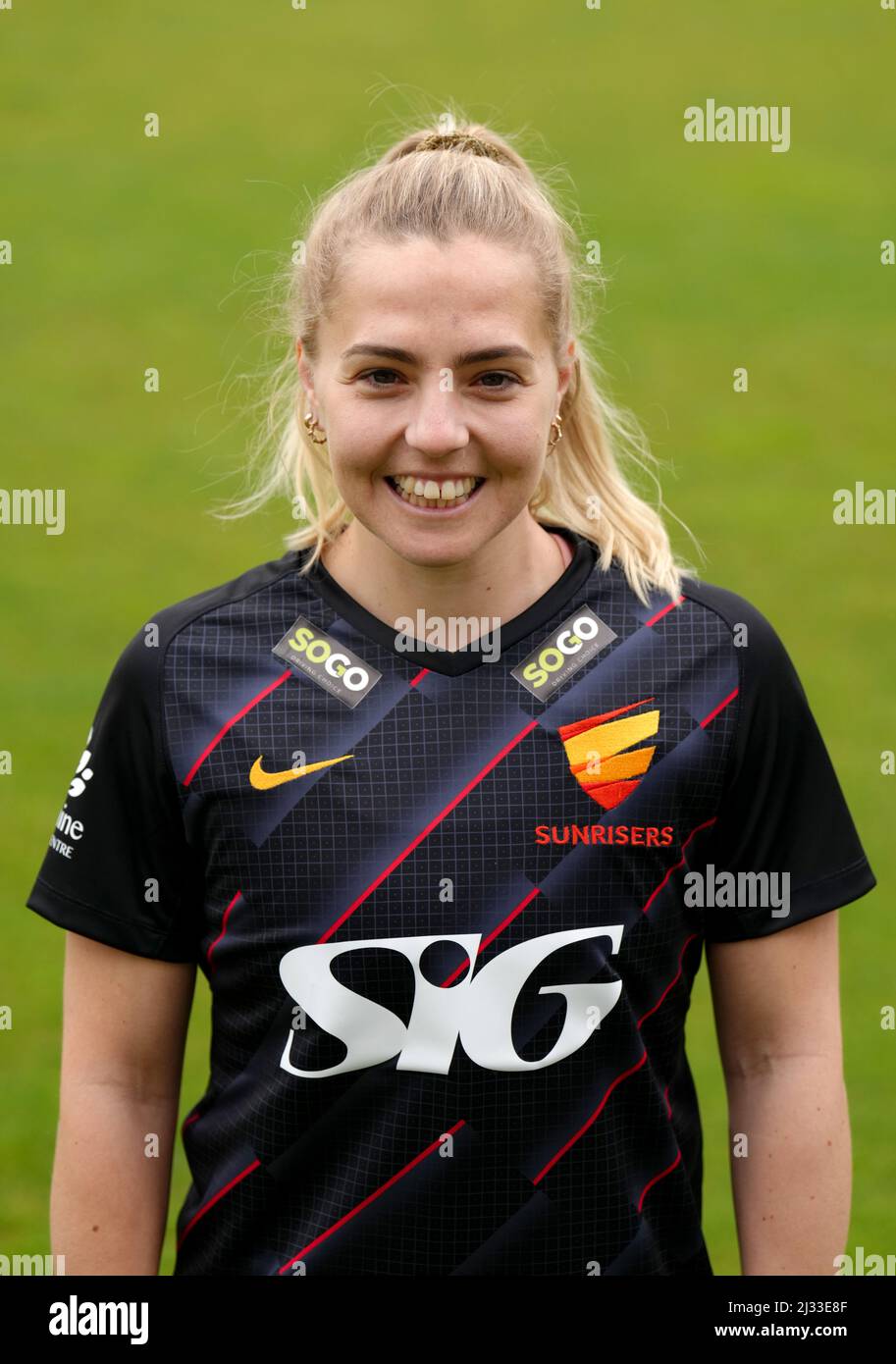 Sunrisers' Amara Carr during a photocall at Lord's, London. Picture ...