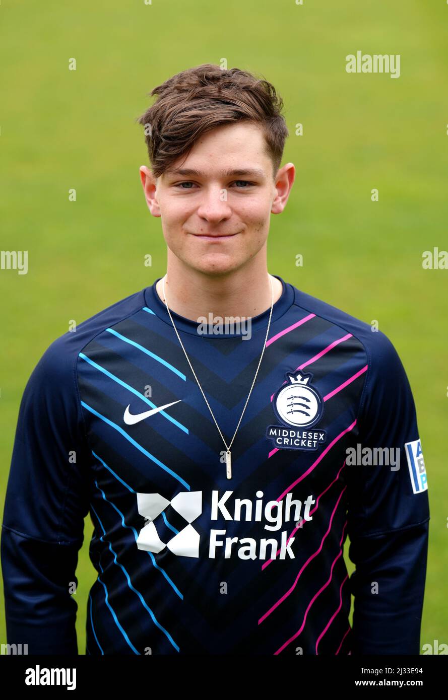 Middlesex's Jack Davies during a photocall at Lord's, London. Picture ...