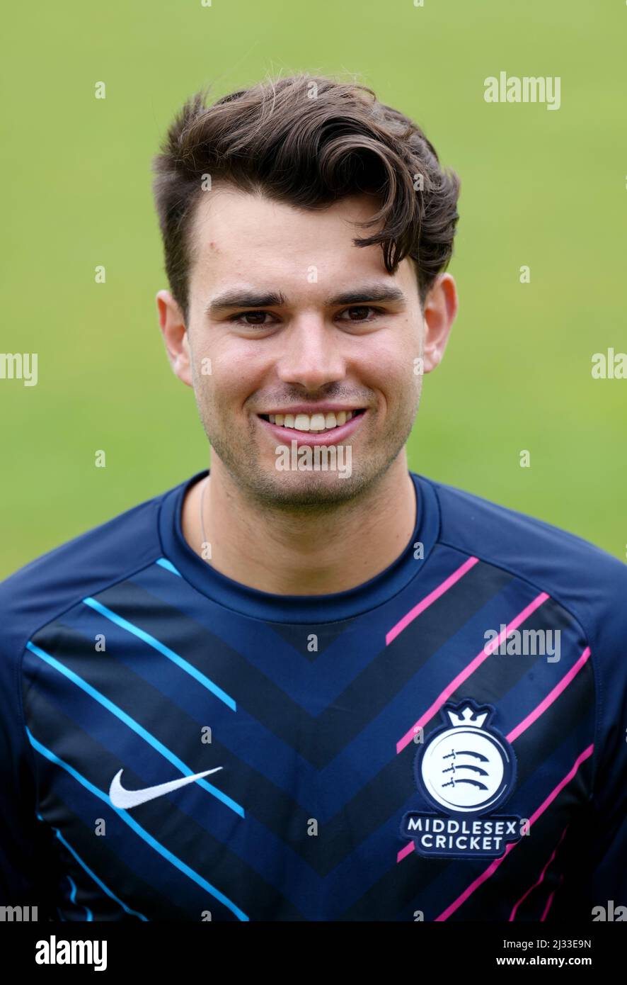 Middlesex's Max Holden during a photocall at Lord's, London. Picture ...