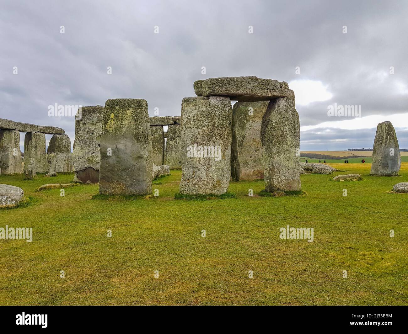 Stonehenge prehistoric monument on Salisbury Plain in Wiltshire ...