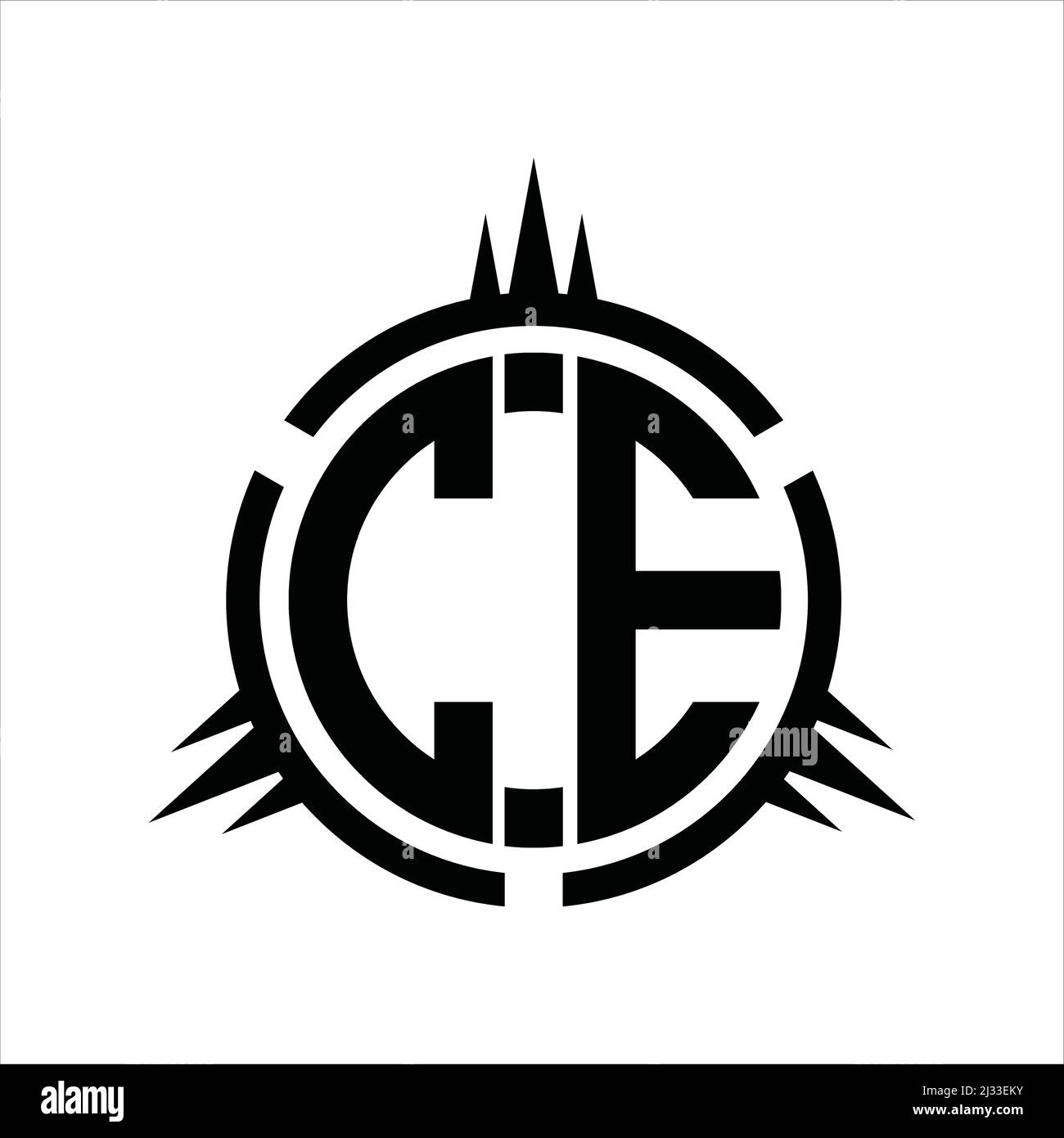 CE Logo monogram isolated on circle element design template Stock ...