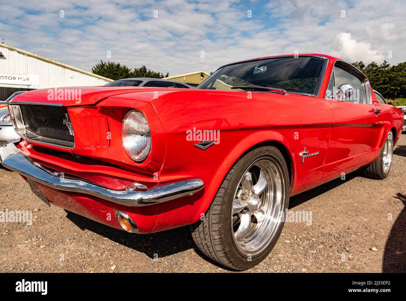 Red Ford Mustang Car Stock Photo - Alamy