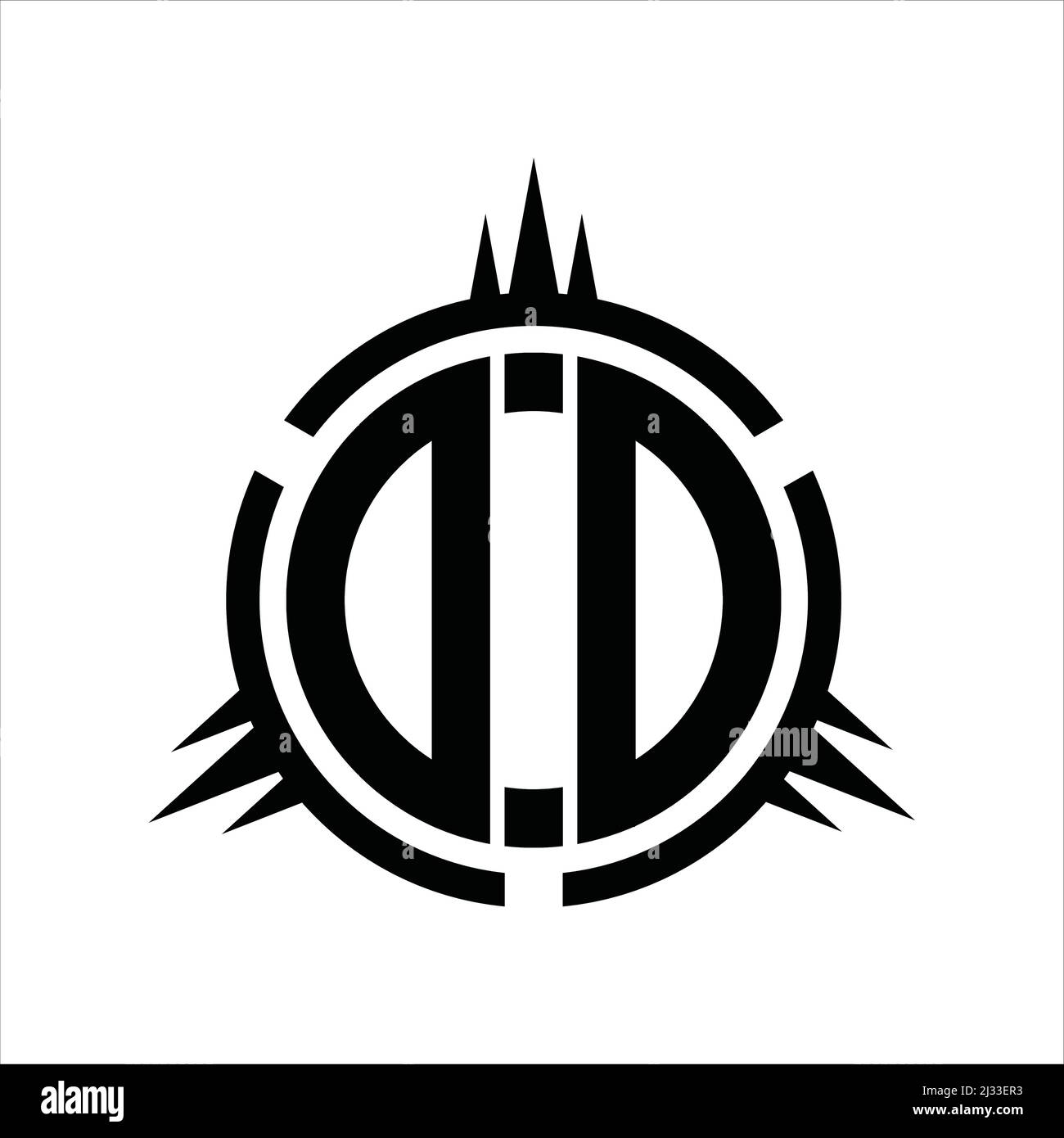 DD Logo monogram isolated on circle element design template Stock ...