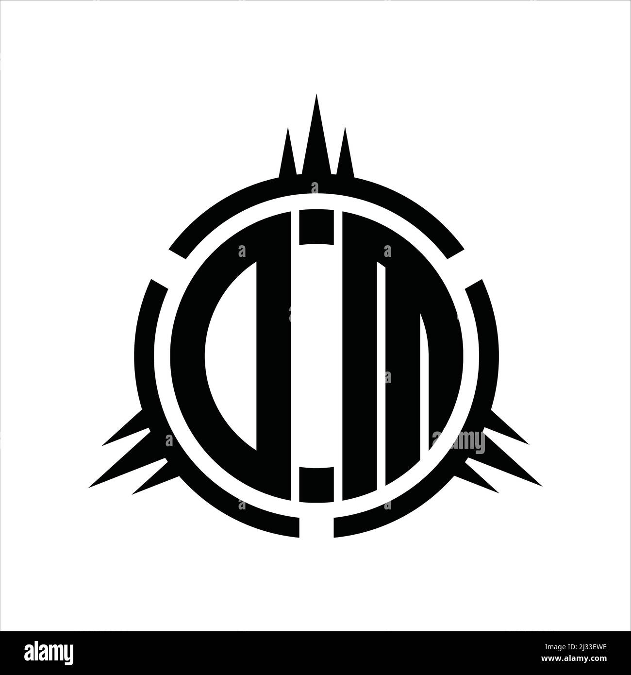 DM Logo monogram isolated on circle element design template Stock ...