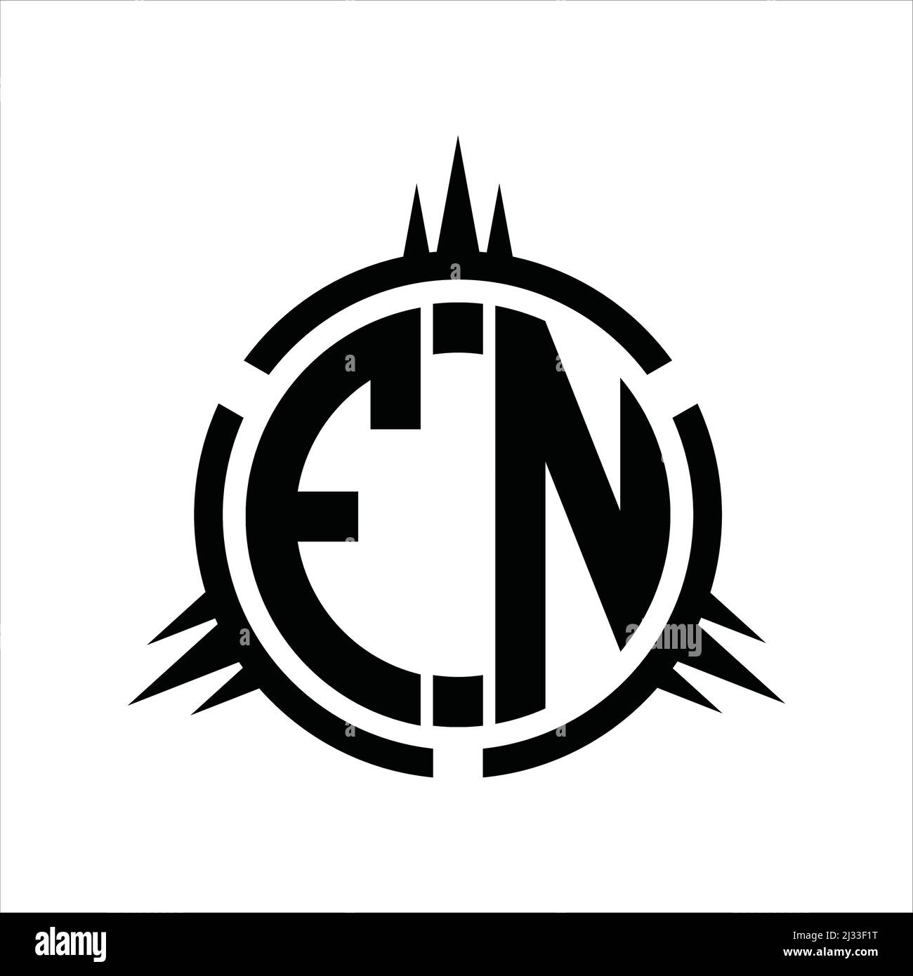 FN Logo monogram isolated on circle element design template Stock ...