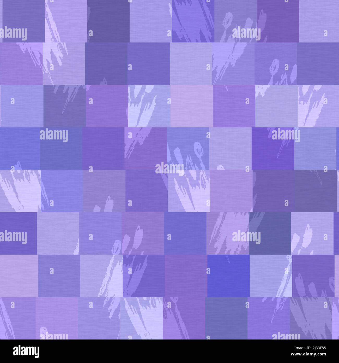 Random patchwork purple mosaic pixel grid seamless pattern. Modern ...