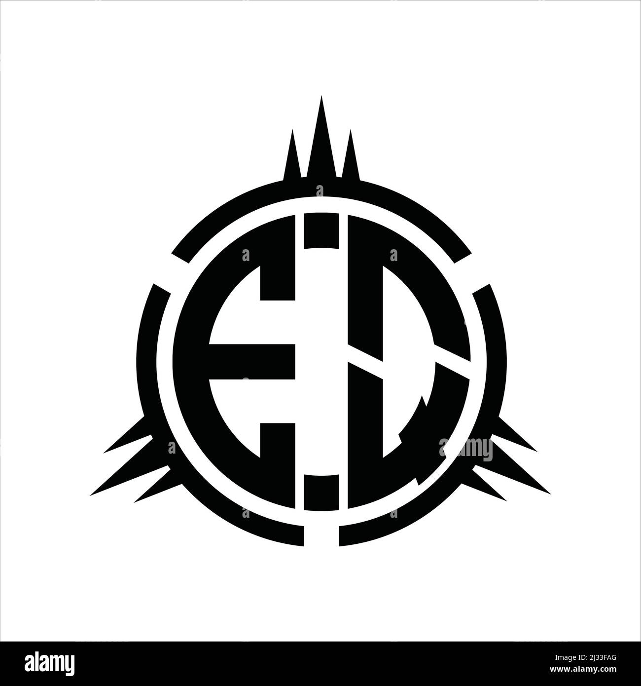 EQ Logo monogram isolated on circle element design template Stock ...