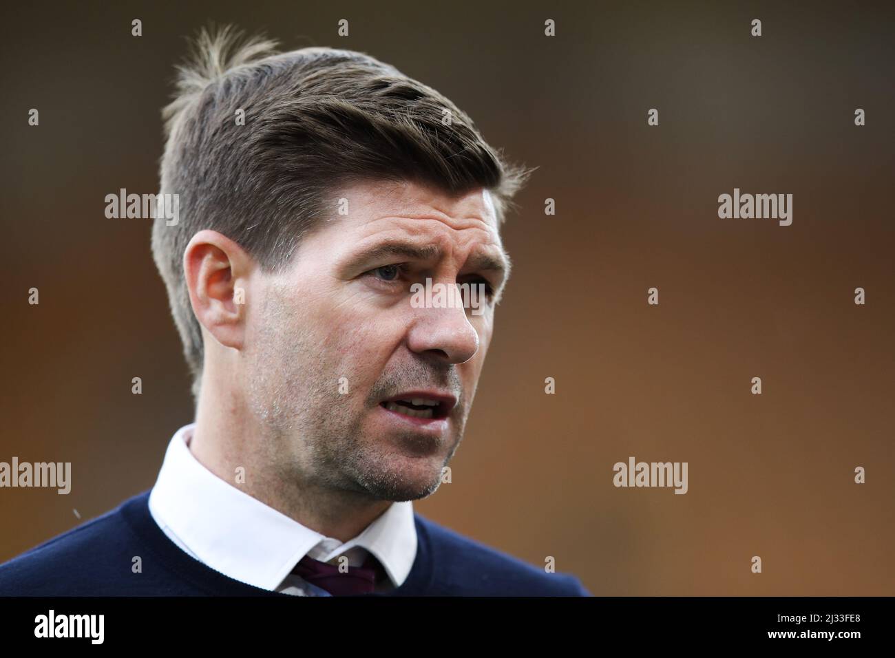 Aston Villa manager Steven Gerrard during the Premier League match at ...