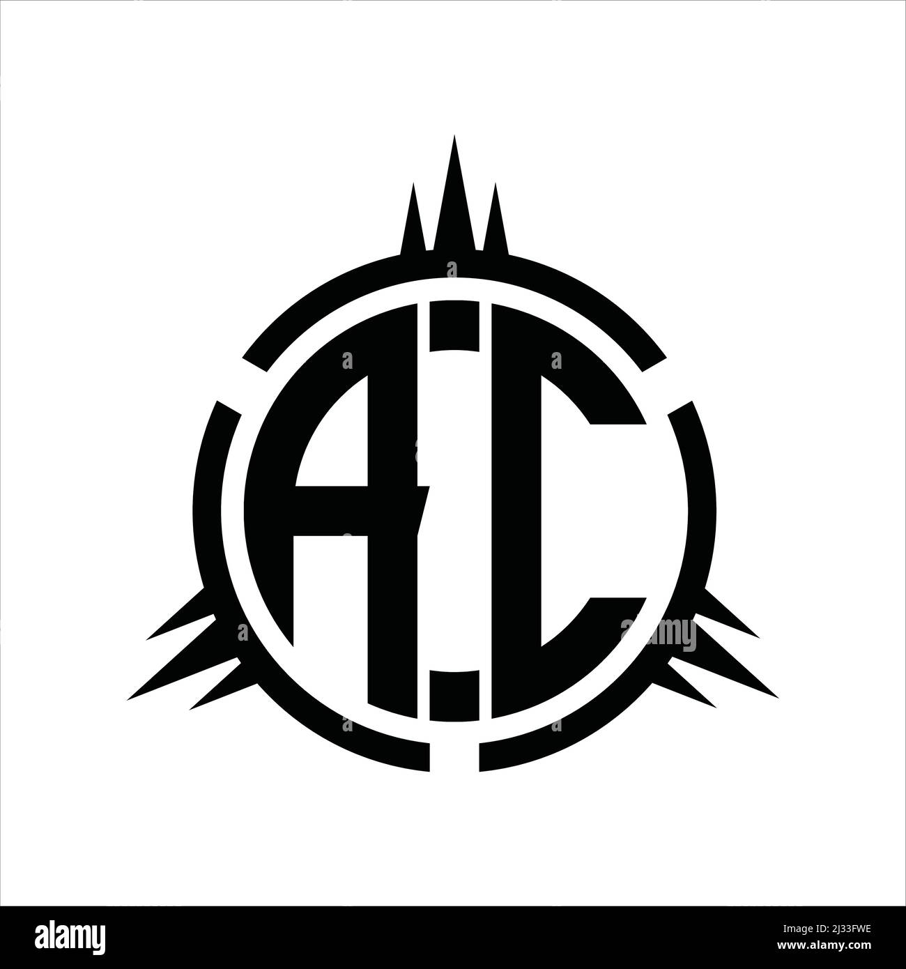 AC Logo monogram isolated on circle element design template Stock ...