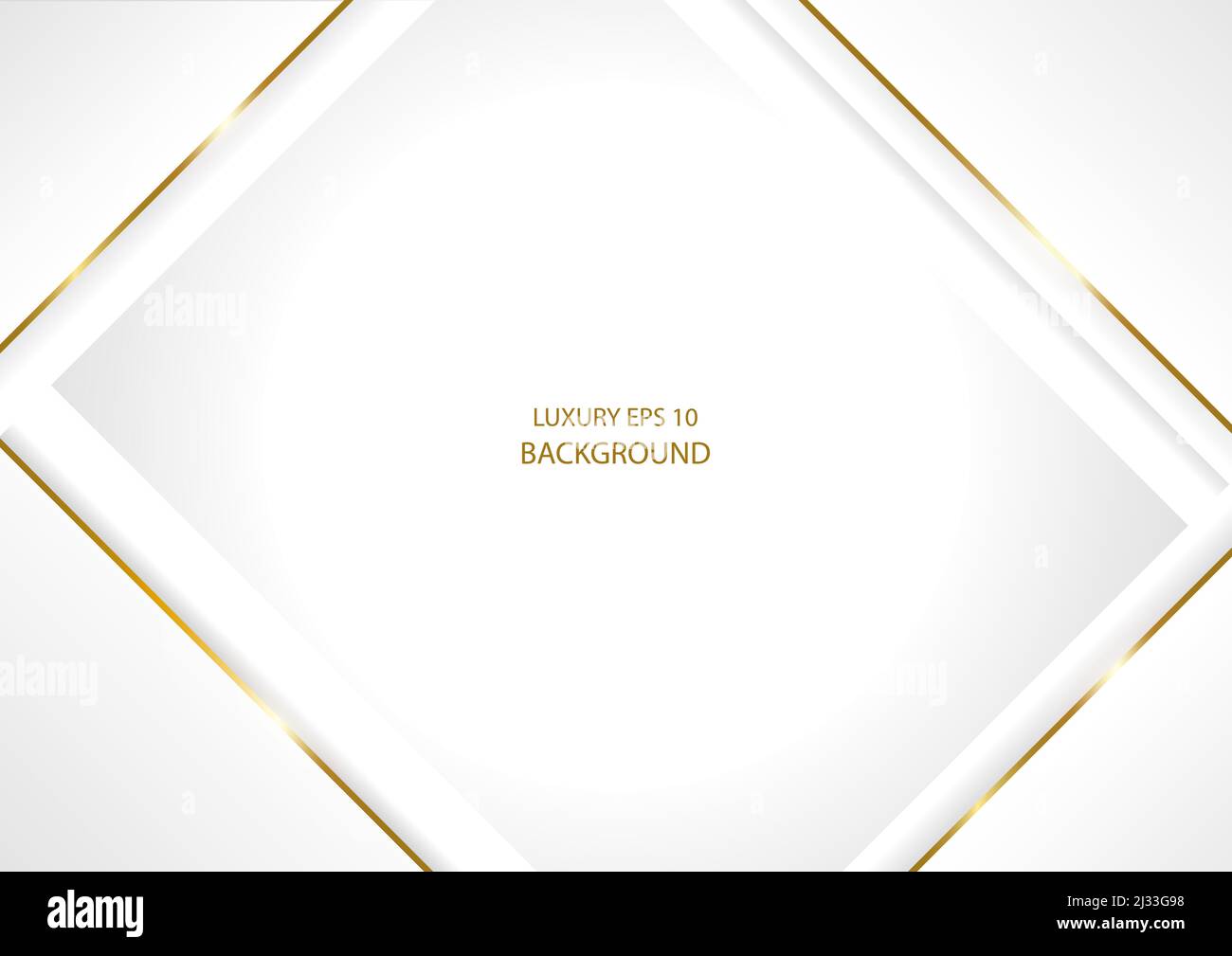 Abstract luxury white square shapes with gold lines, EPS 10 vector ...