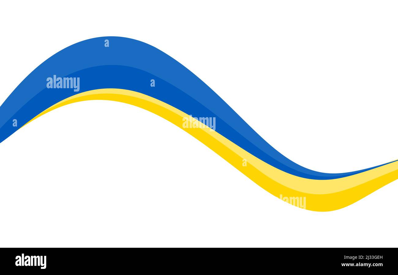 wavy pattern with Ukraine national flag, border frame striped flag of ...