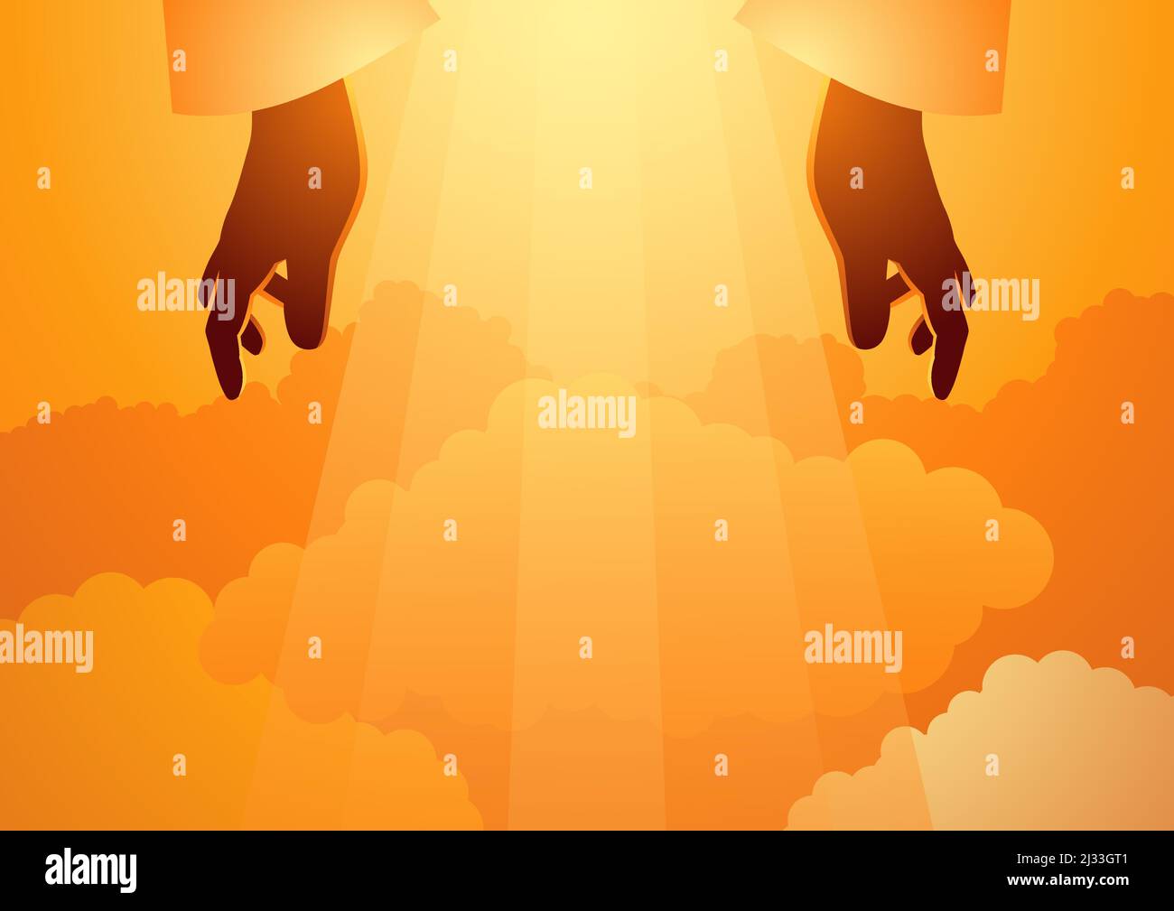 Biblical vector illustration series, The Creation of the World, the ...