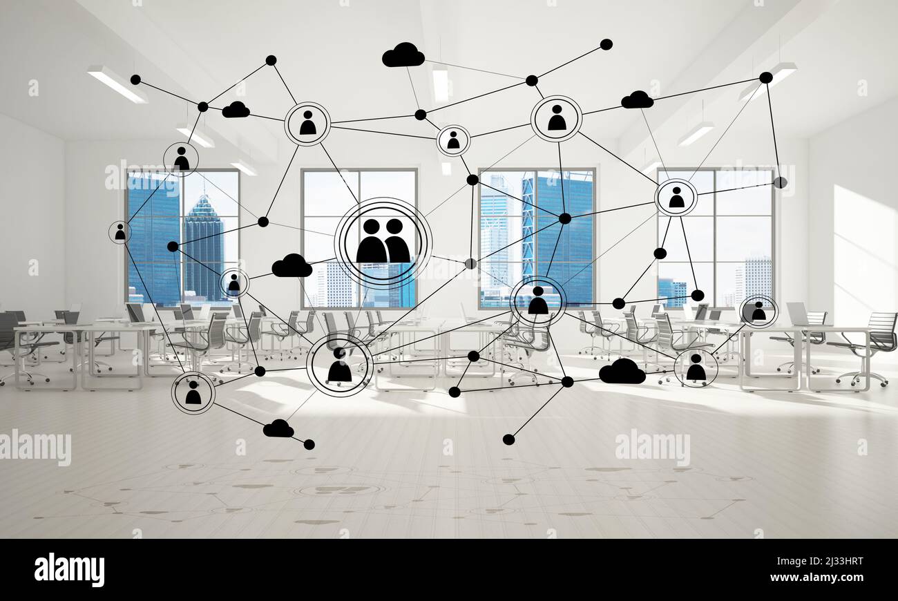 Networking and wireless connection as concept for effective modern ...