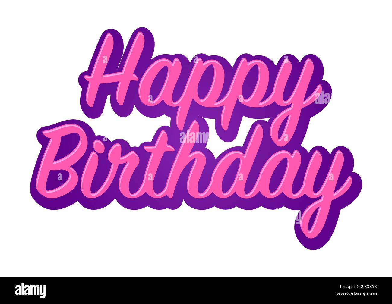 Happy Birthday Typography, vector illustration Stock Vector Image & Art ...