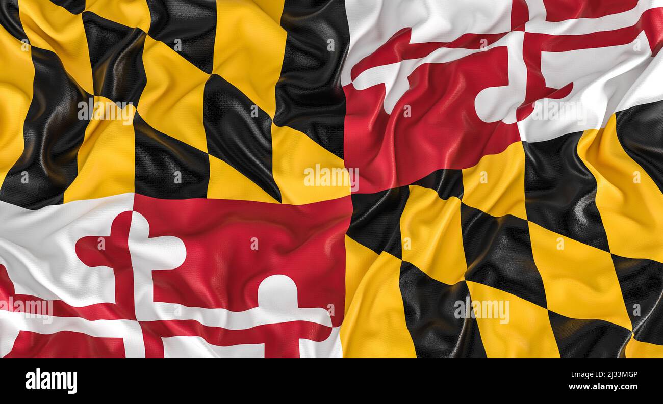flag of the us state of maryland. 3d render Stock Photo - Alamy