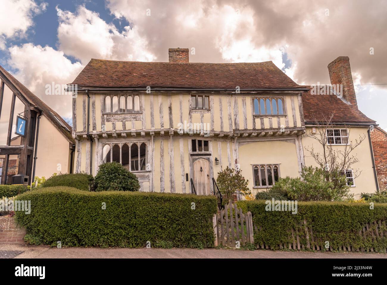 Old timber framed houses in Lavenham, UK Stock Photo - Alamy