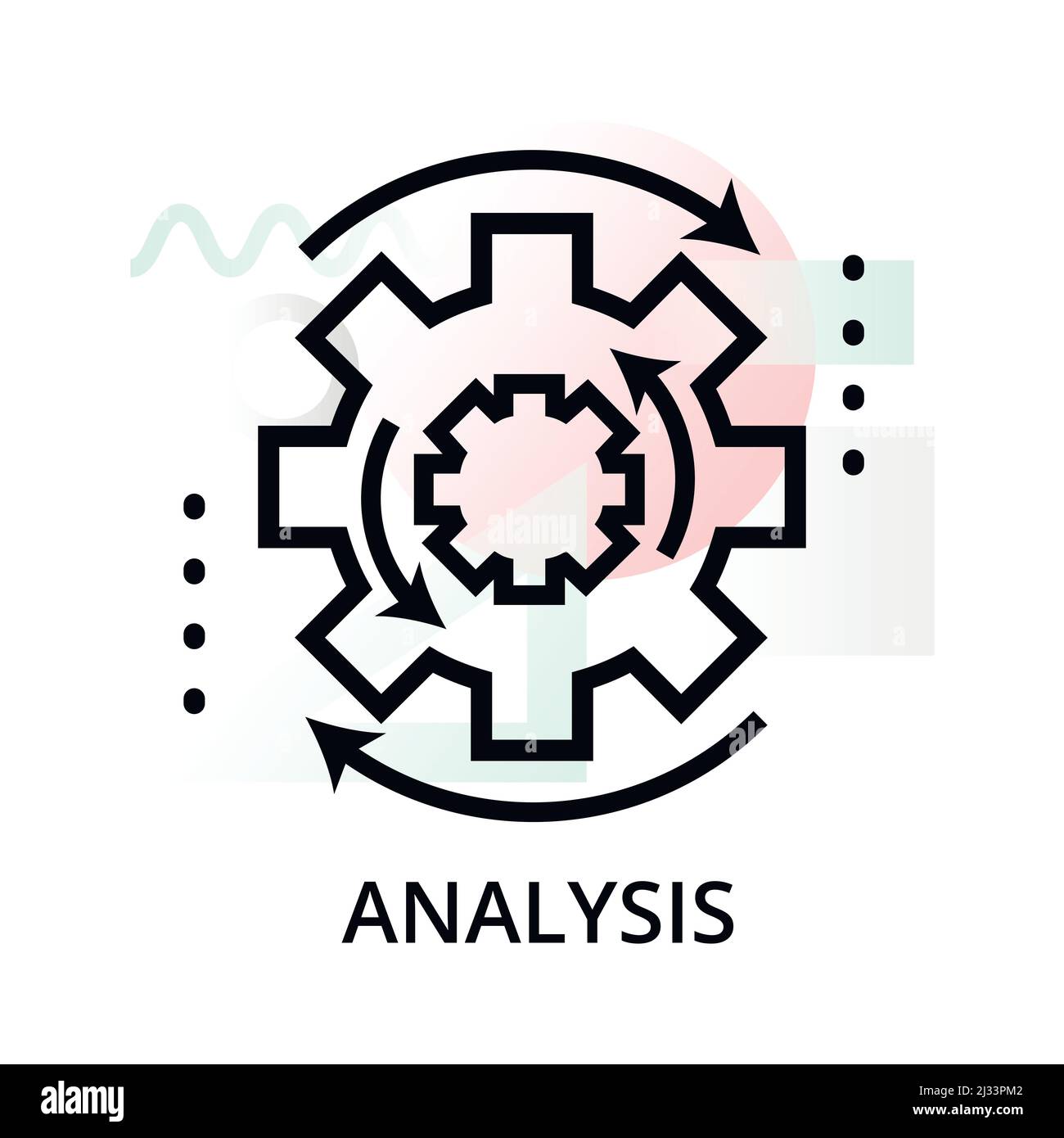 Analysis concept icon on abstract background from science icons set, for graphic and web design ...