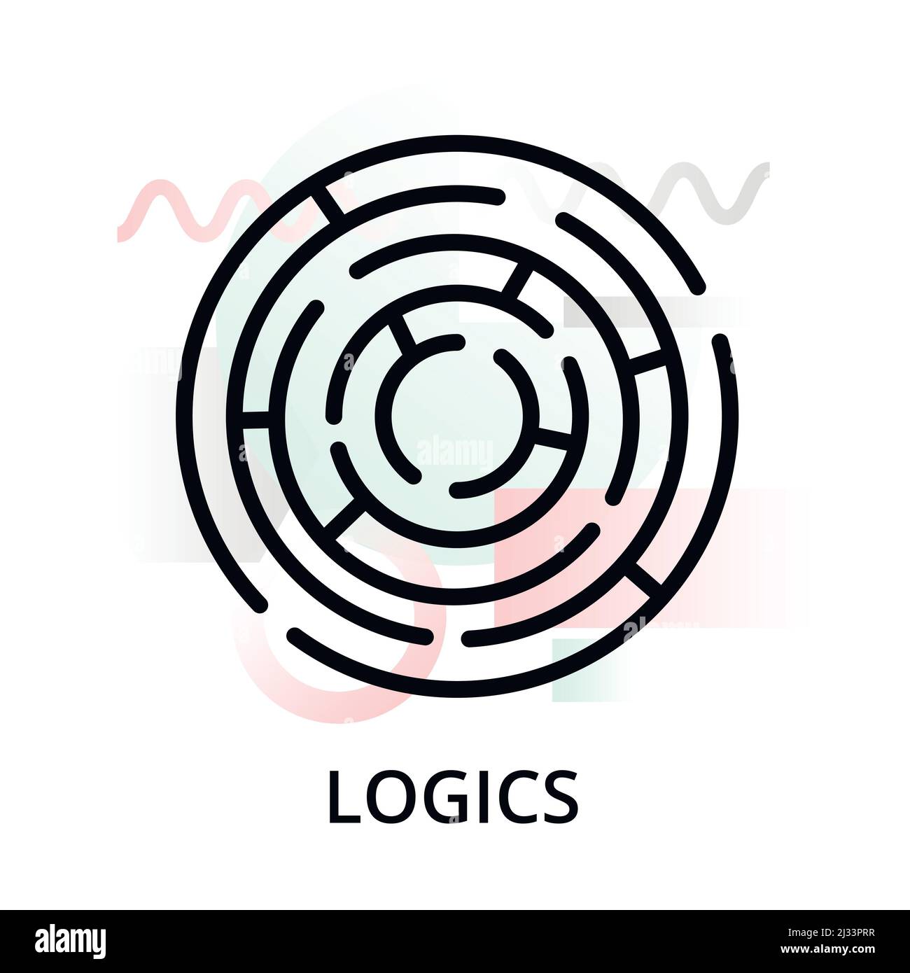 Logics concept icon on abstract background from science icons set, for ...