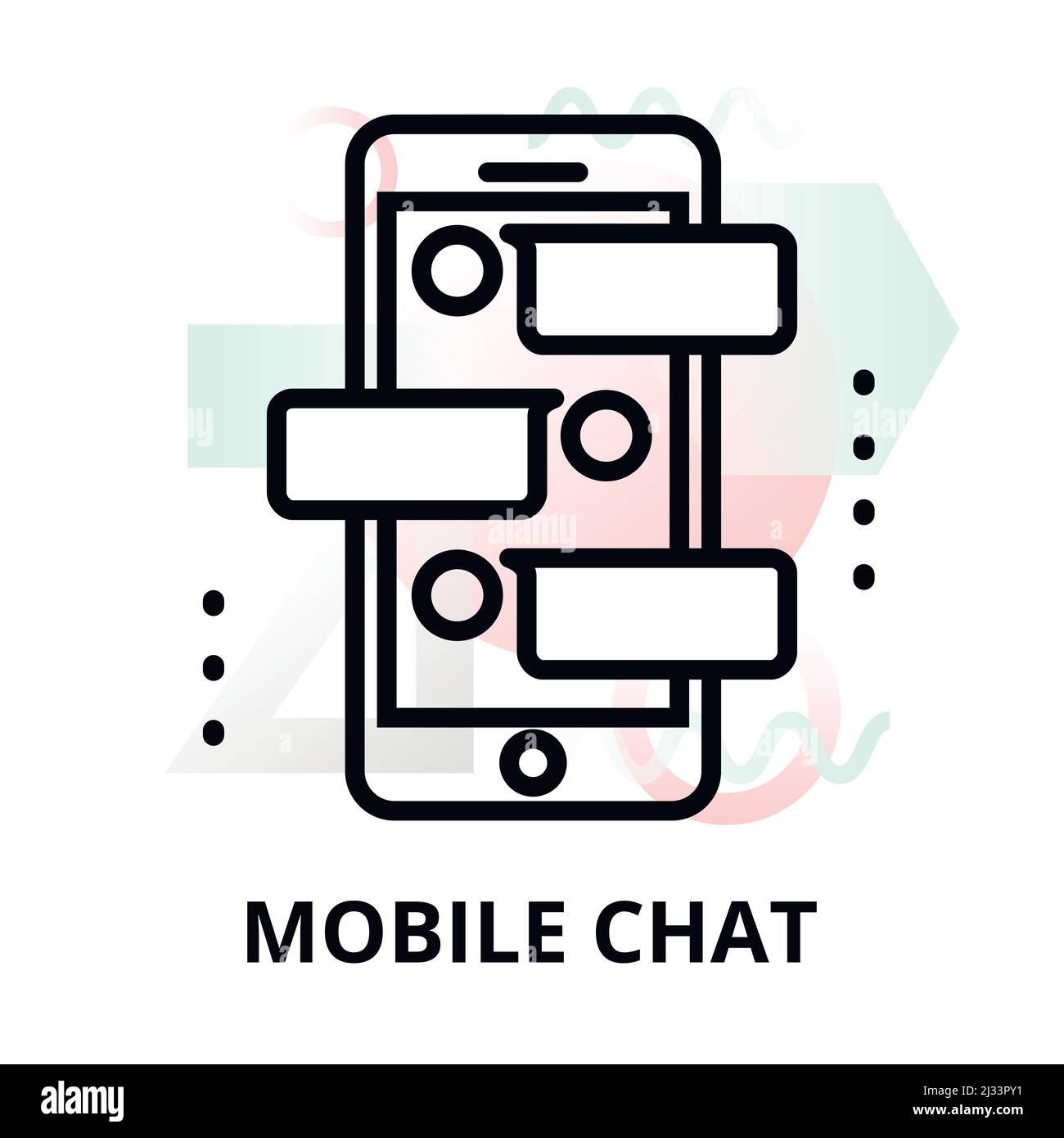 Modern flat editable line design vector illustration, icon of mobile ...