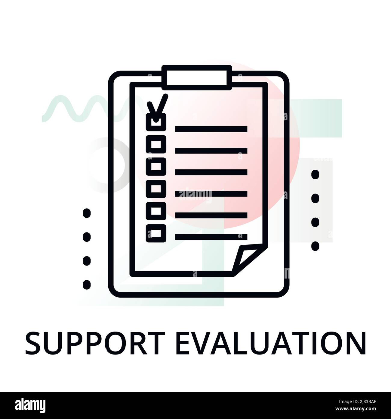 Modern editable line vector illustration, support evaluation icon on ...