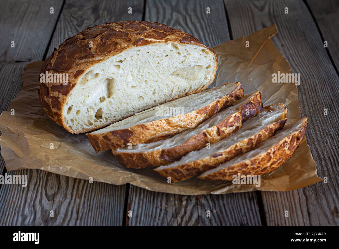 Fresh crispy Tiger (Dutch) bread with a delicious beautiful crust and ...