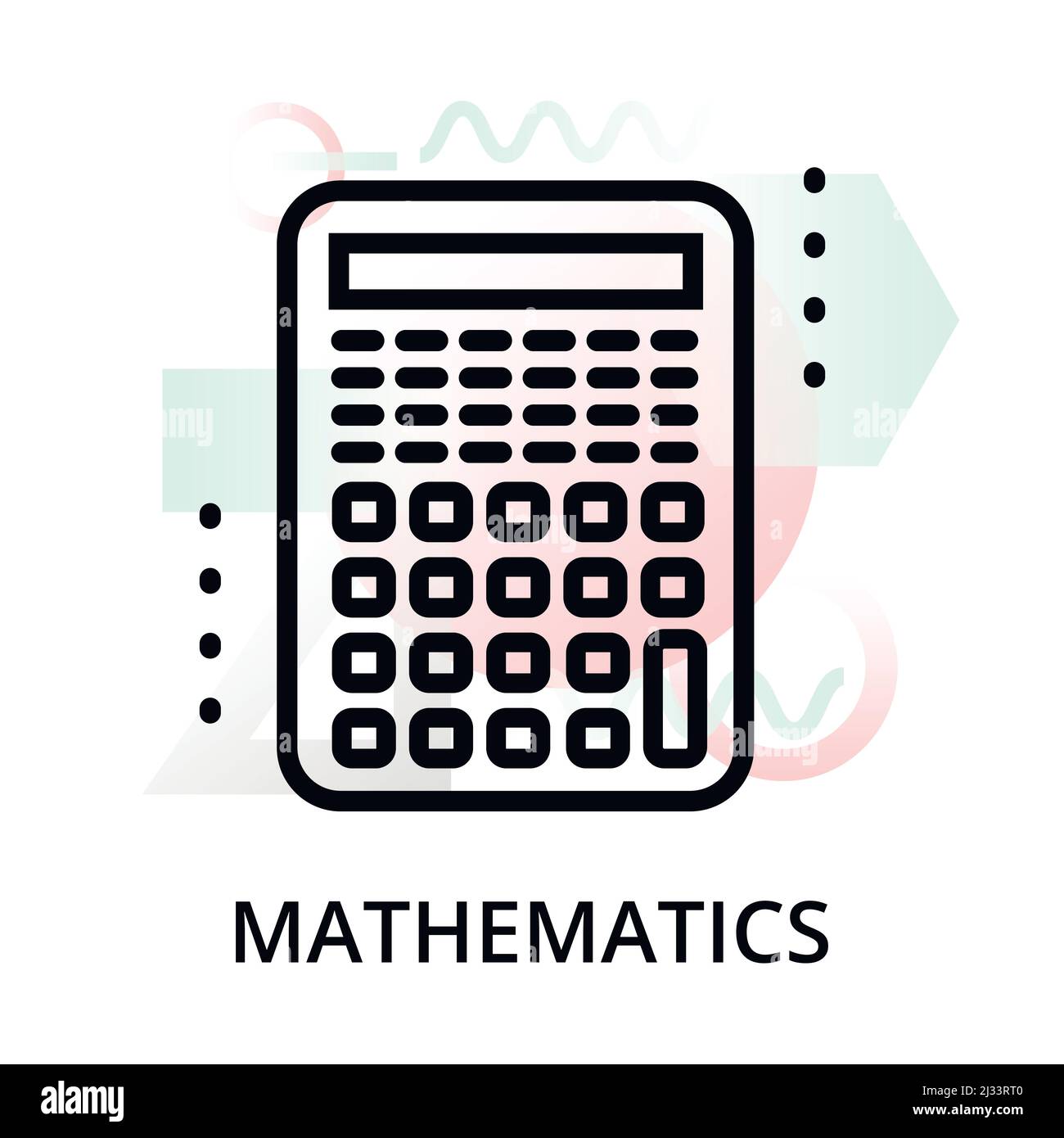Mathematics concept icon on abstract background from science icons set ...