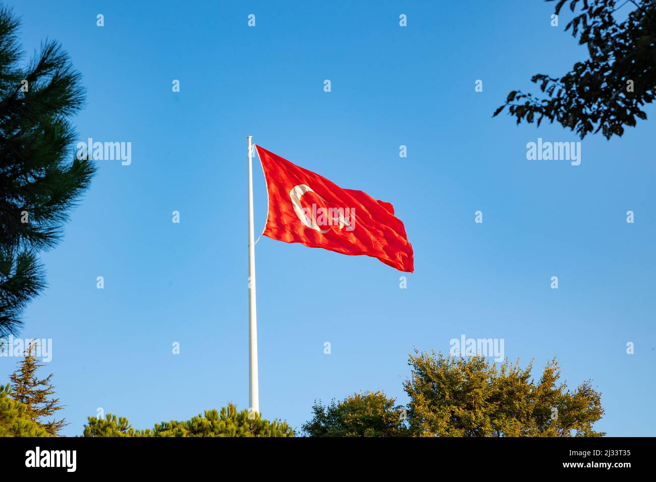 Turkish Flag or Turk Bayragi background photo. Turkish nation concept ...
