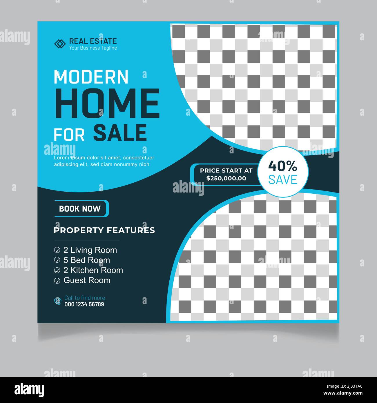 Home sale social media post Stock Vector Images - Alamy