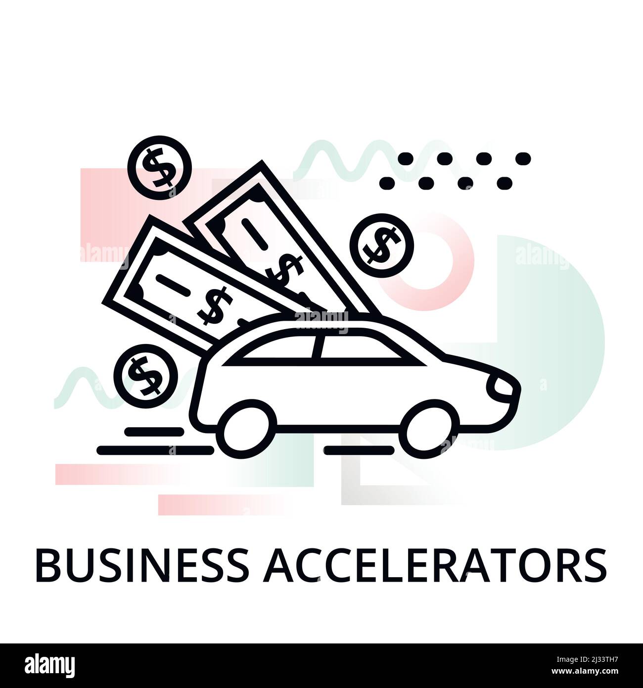 Business accelerators icon on abstract background from startup set ...