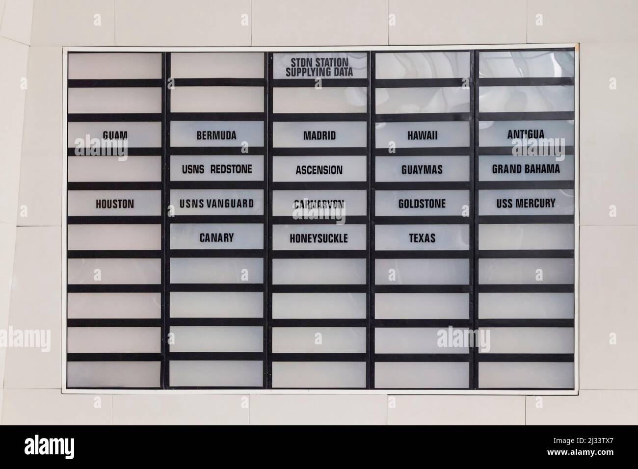 ORLANDO, USA - JULY 25, 2011: Apollo 1960s mission control equipment on ...