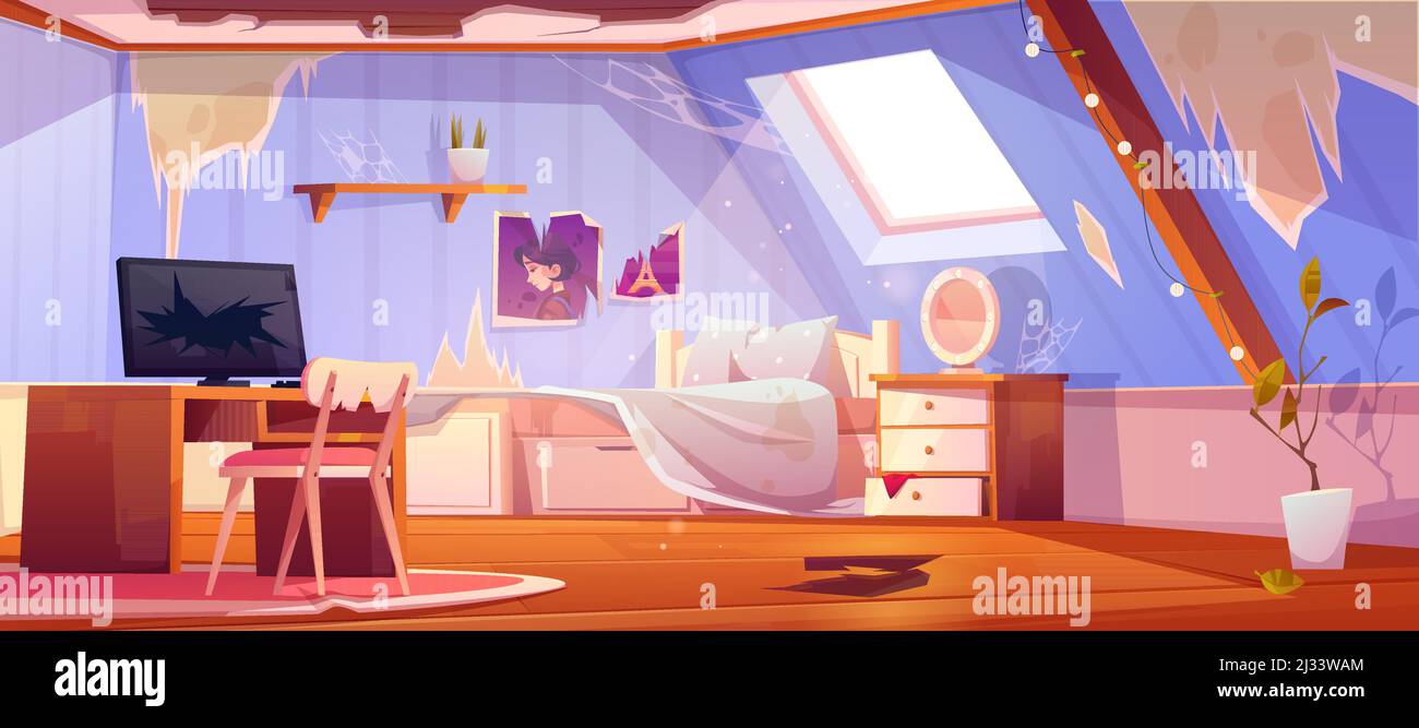 Teen messy bedroom Stock Vector Images - Alamy