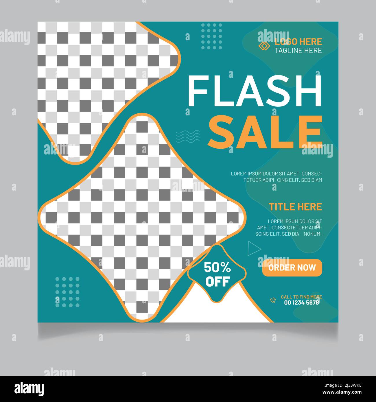 Flash sale social media post template Stock Vector Image & Art - Alamy