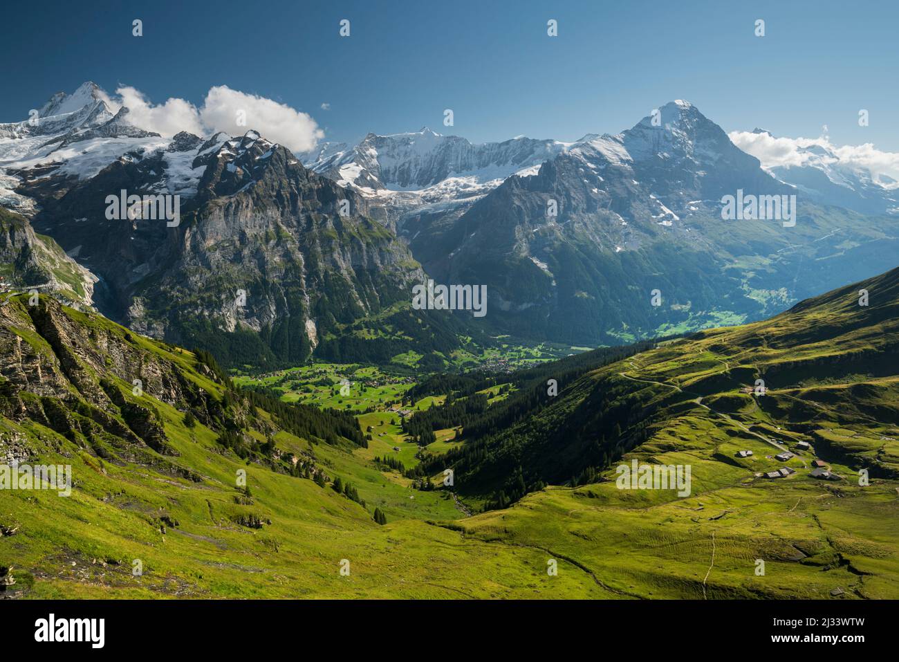 Eiger from Alp Grindel, Grindelwald, Bernese Oberland, Switzerland ...
