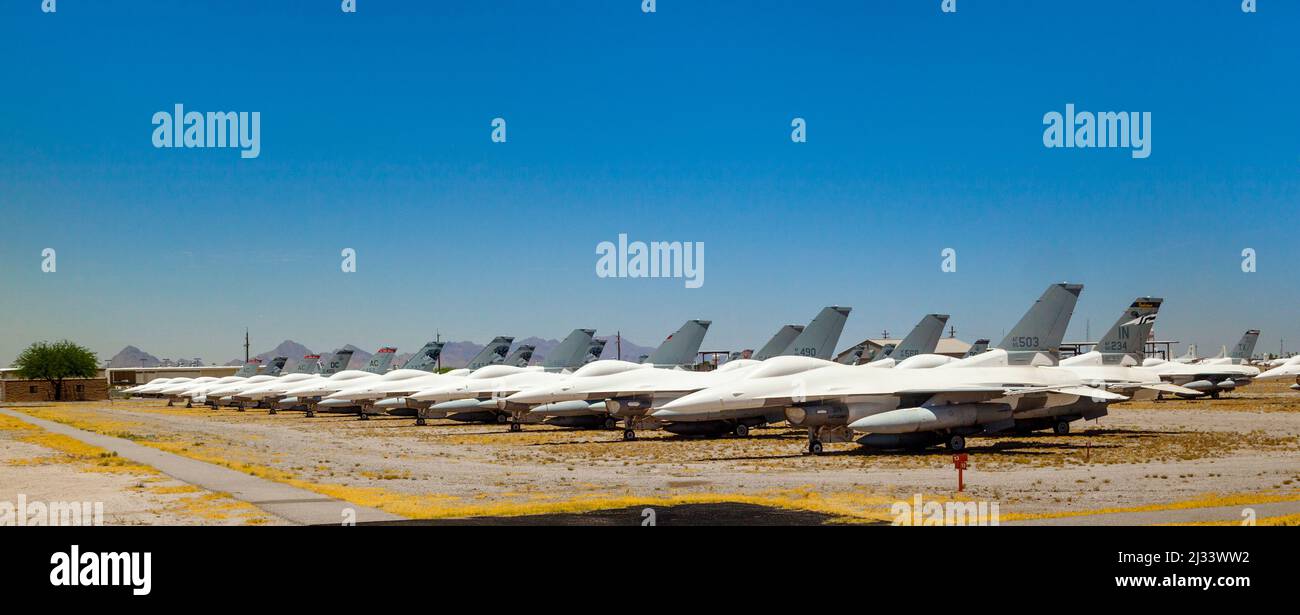 TUCSON, ARIZONA - JUNE 13, 2012: Davis-Monthan Air Force Base AMARG ...
