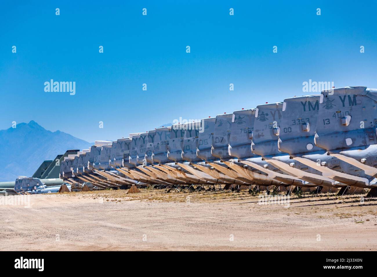 TUCSON, ARIZONA - JUNE 13, 2012: Davis-Monthan Air Force Base AMARG ...