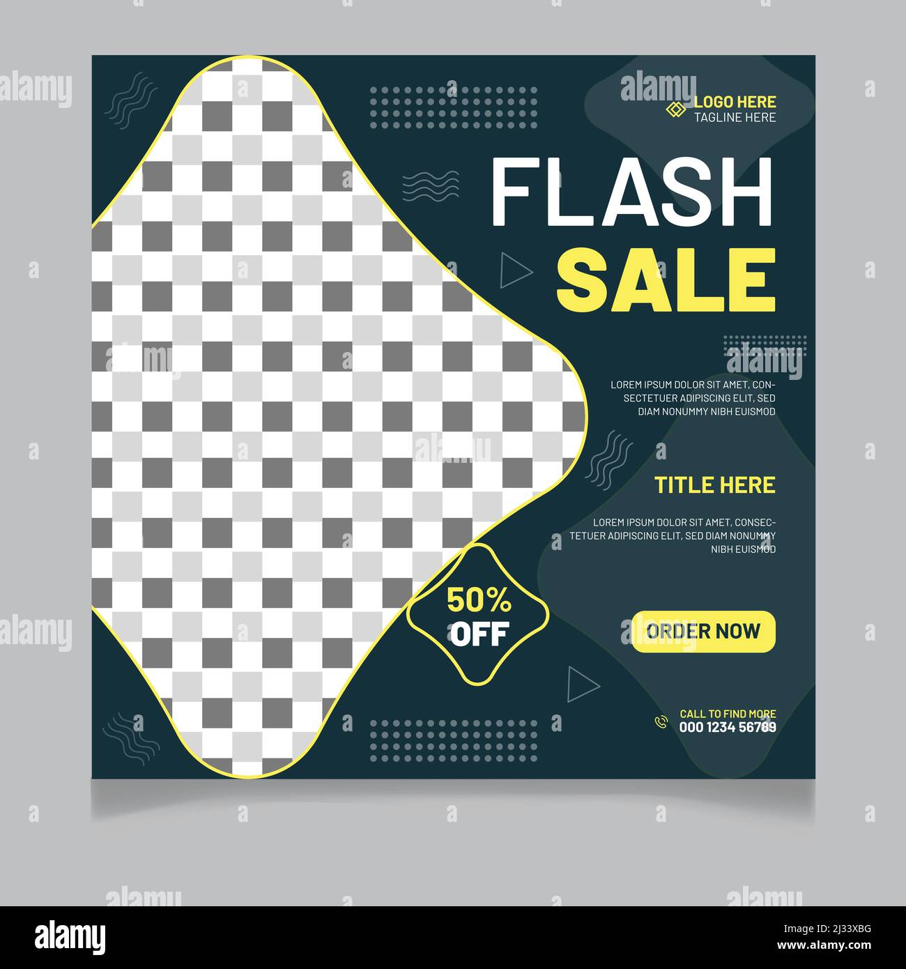 Flash sale social media post template Stock Vector Image & Art - Alamy