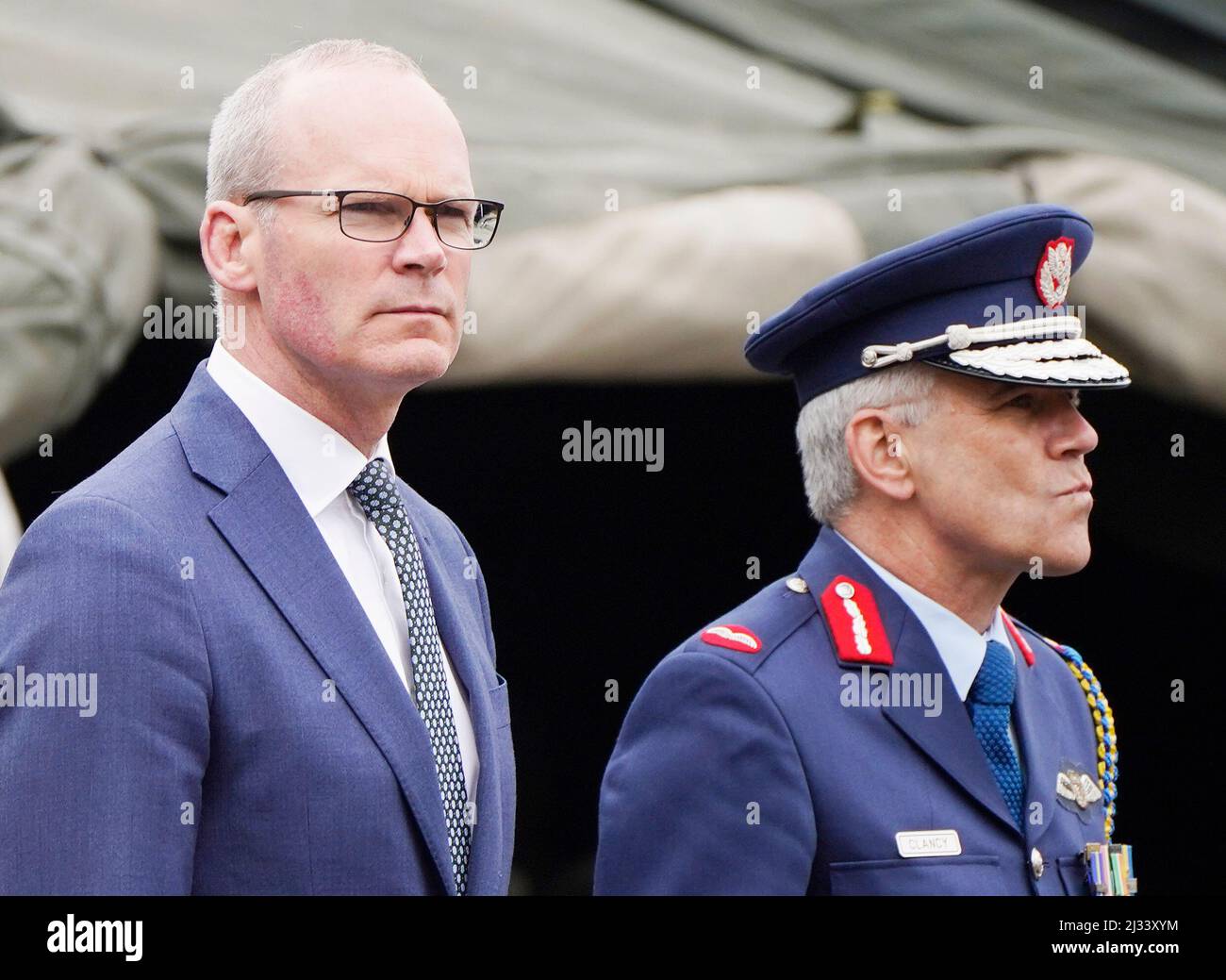 The Minister for Defence, Simon Coveney and the Defence Forces Chief of ...