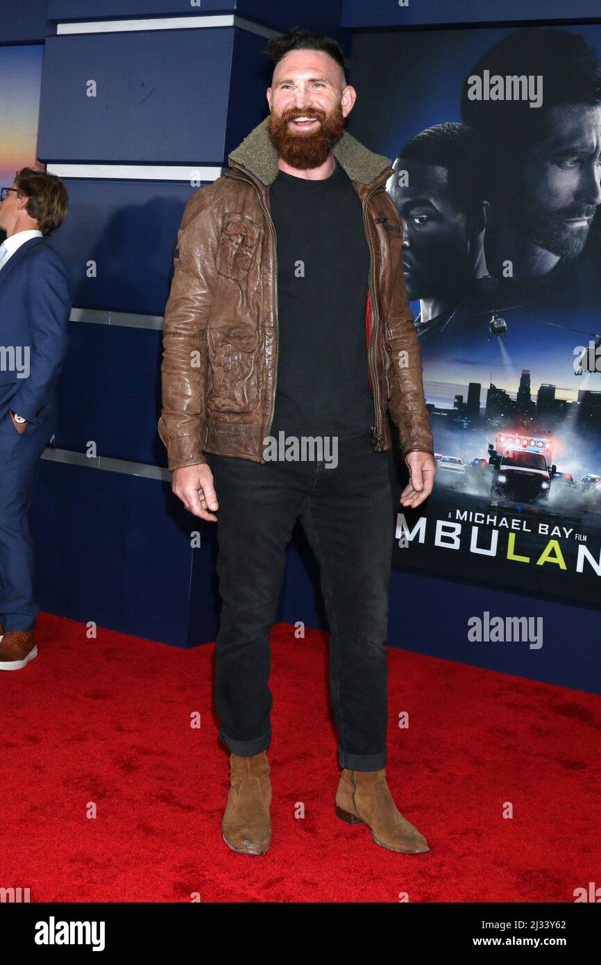 Los Angeles, CA. 4th Apr, 2022. Devan Long at arrivals for AMBULANCE ...