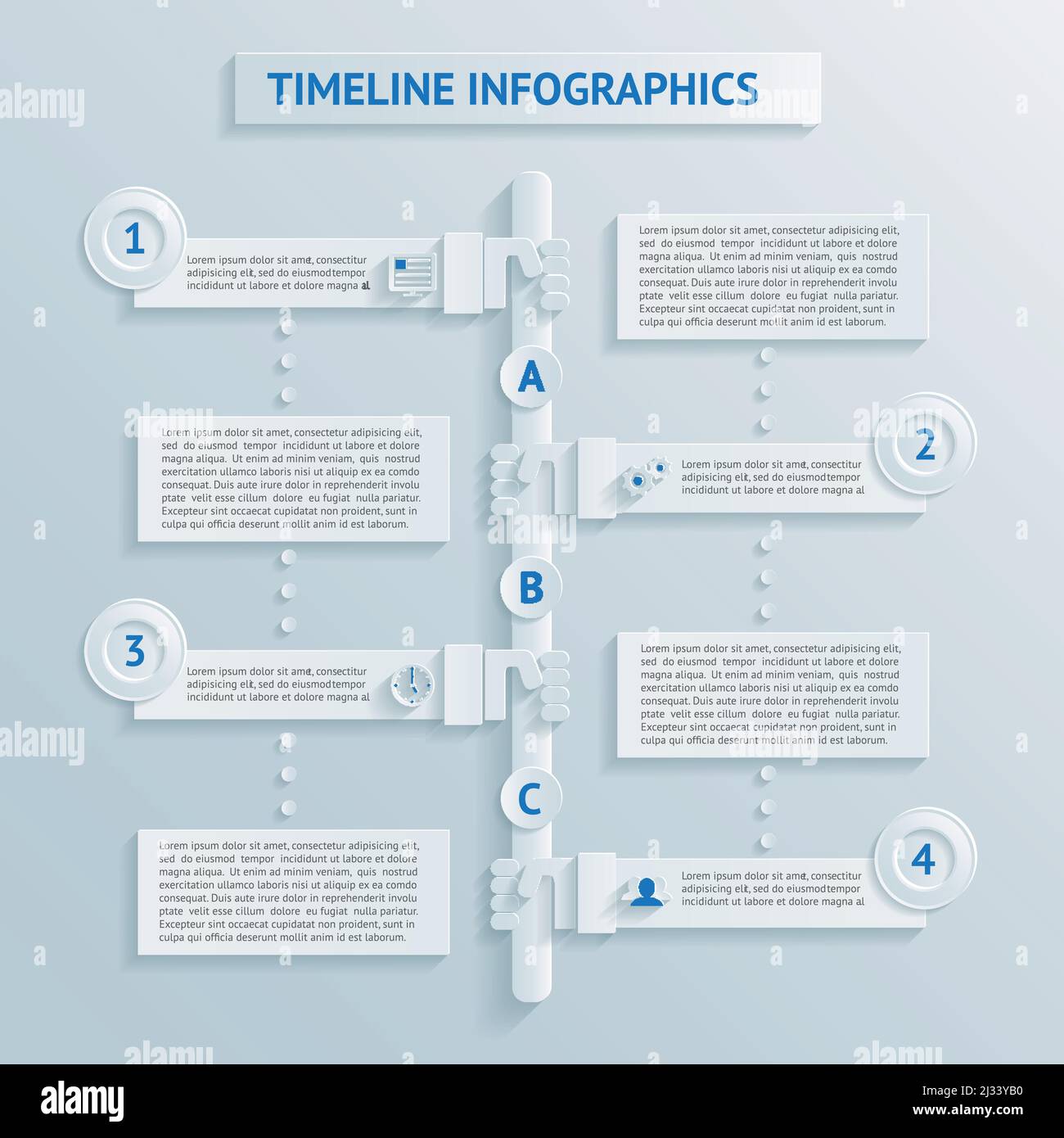 Paper timeline infographics Stock Vector Image & Art - Alamy