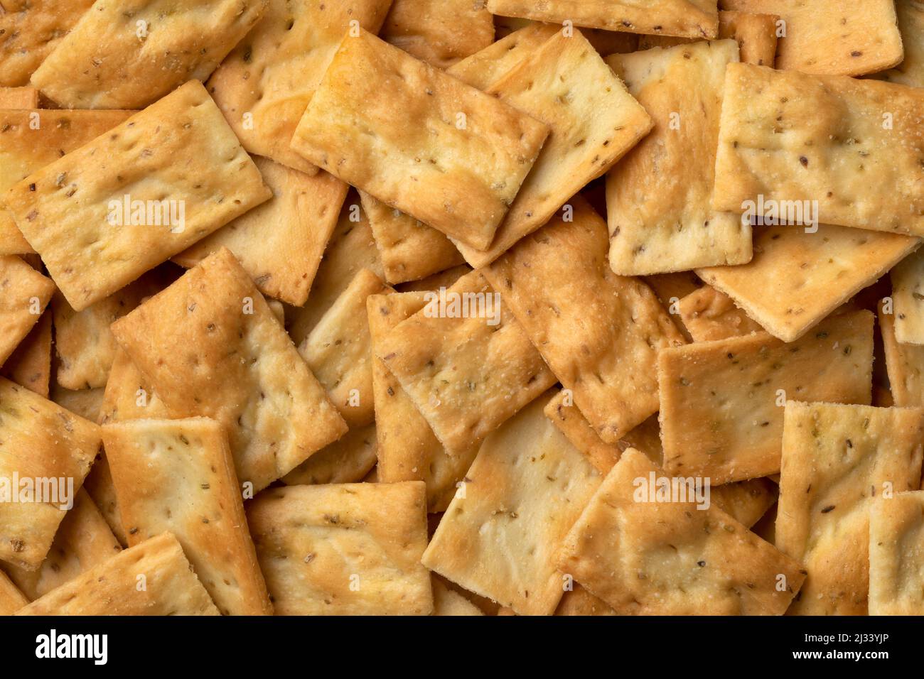 Fresh traditional Italian Scrocchi, rosemary and sea salt crackers full ...