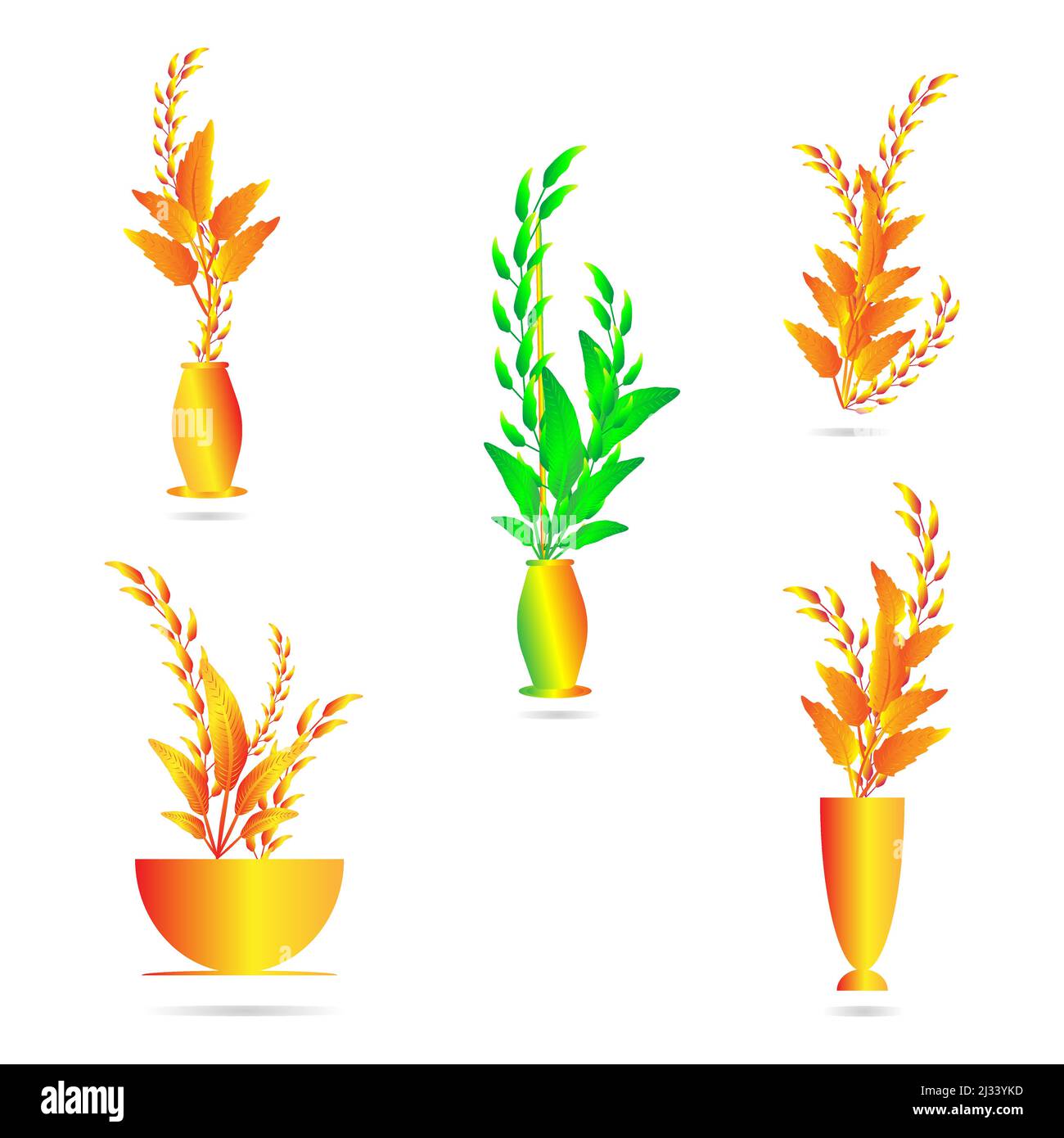 Flowers gold plant lucky luxury ornament abstract background art ...