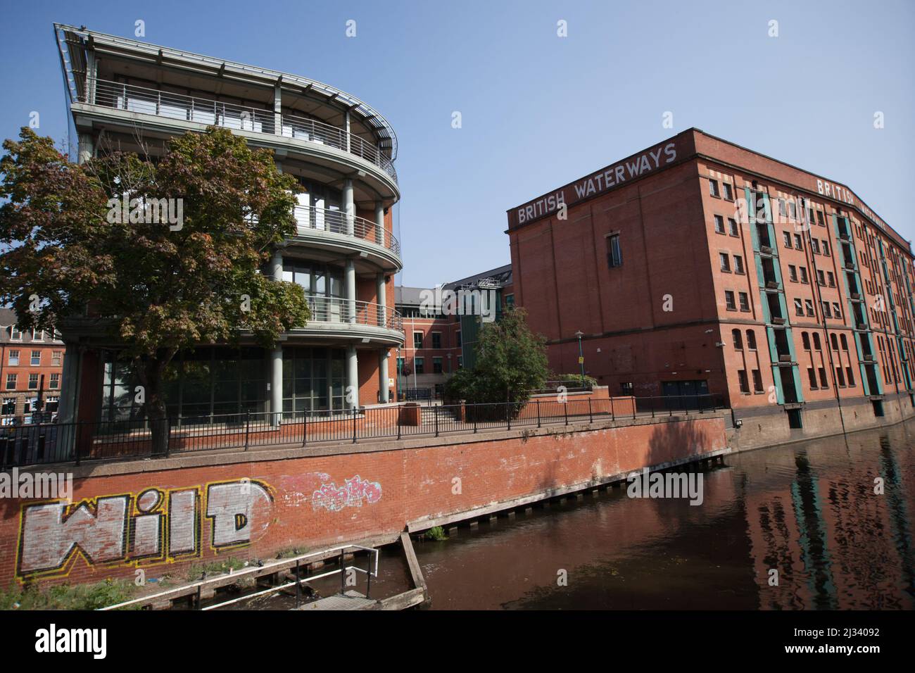 The British Waterways building on Nottingham Canal in the UK Stock ...