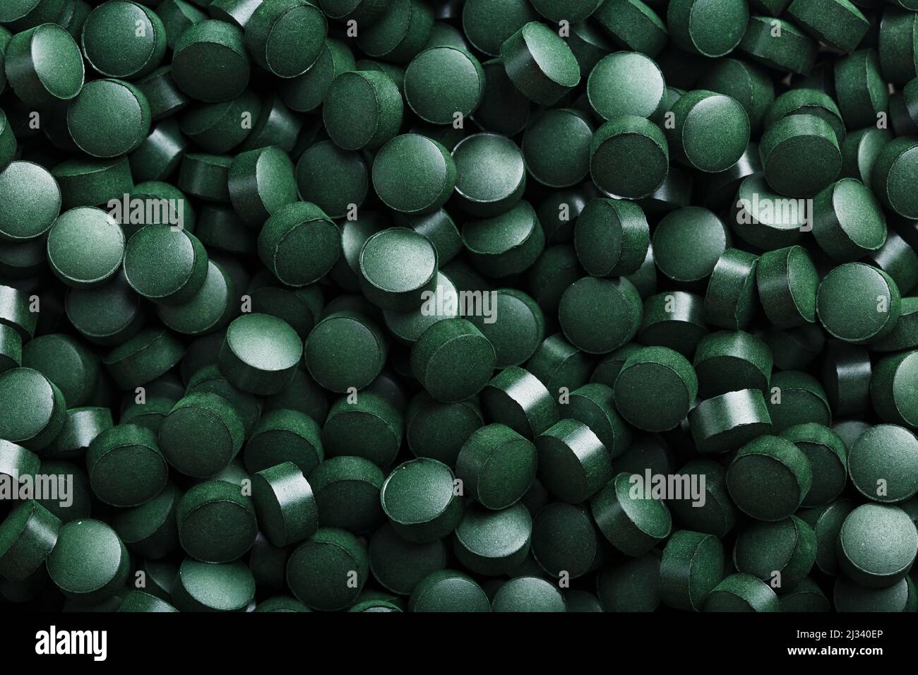 Green tablets from spirulina vegetarian dietary supplement as a full ...