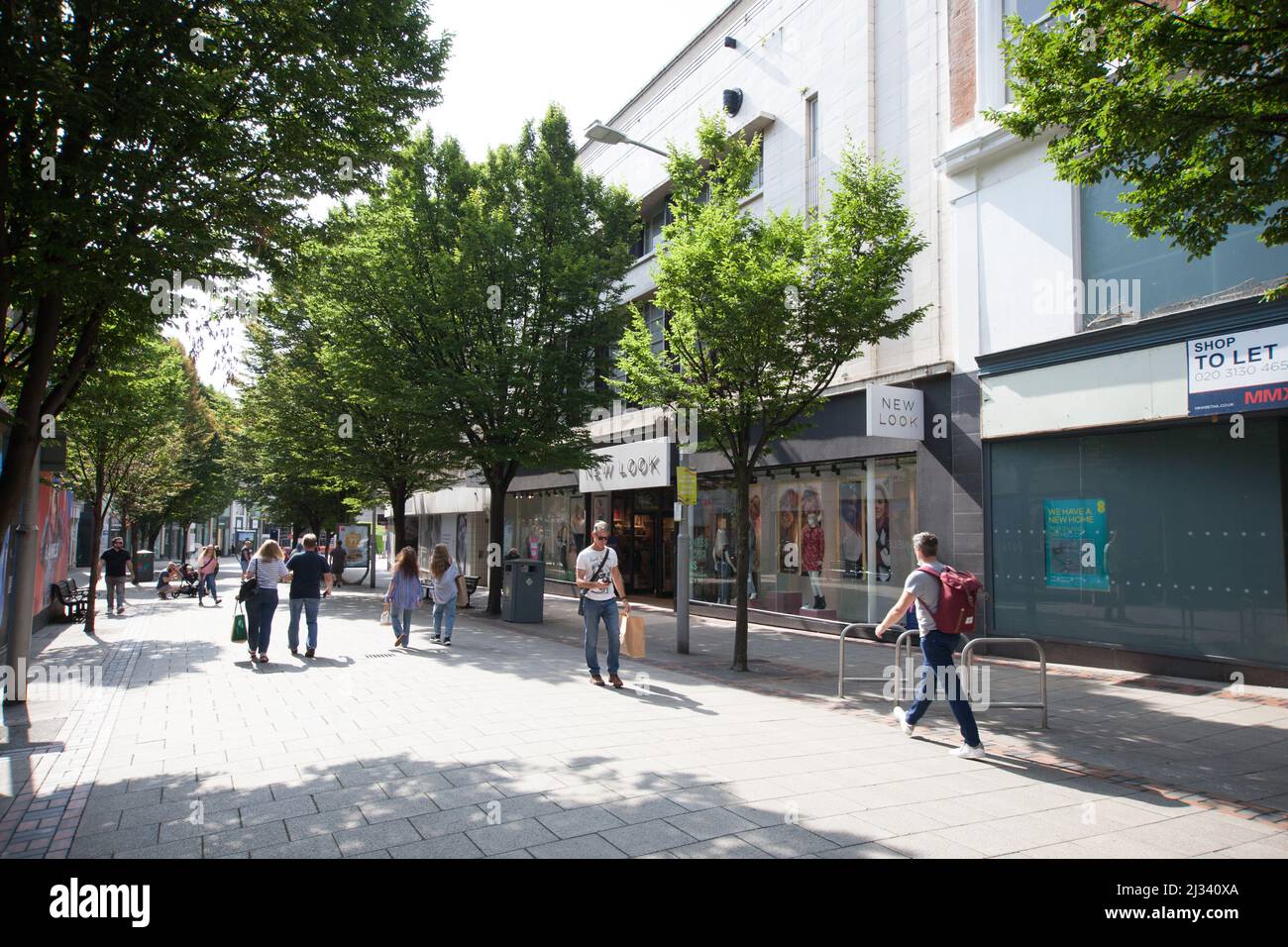 People shopping on Lister Gate in Nottingham in the UK Stock Photo - Alamy