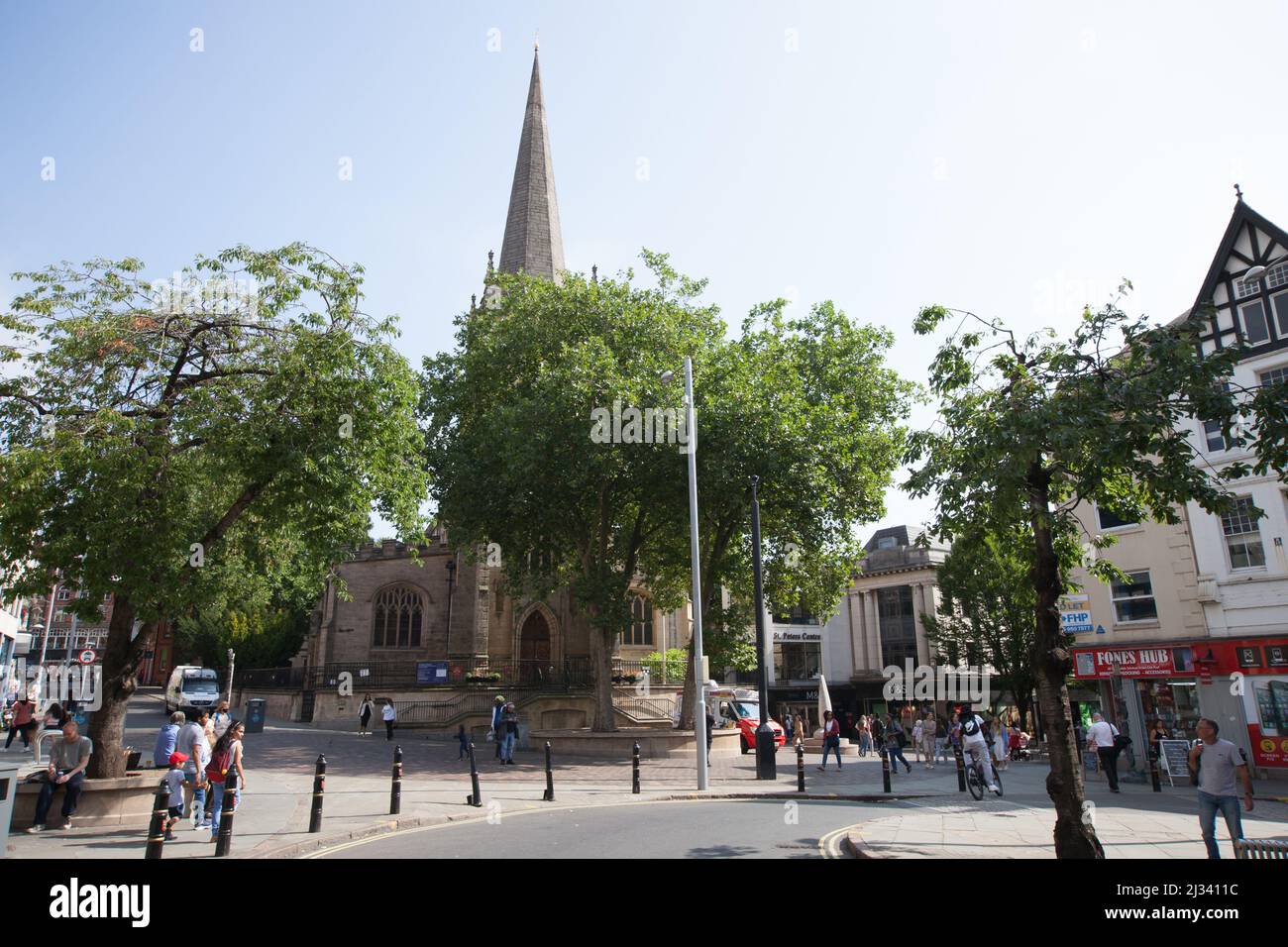Views of St Peter's Square in Nottingham in the UK Stock Photo - Alamy